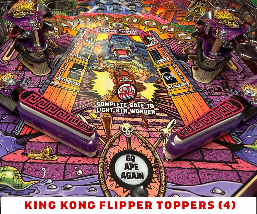 KING KONG TEMPLE WRITING FLIPPER TOPPERS 4 PC SET - CoinTaker